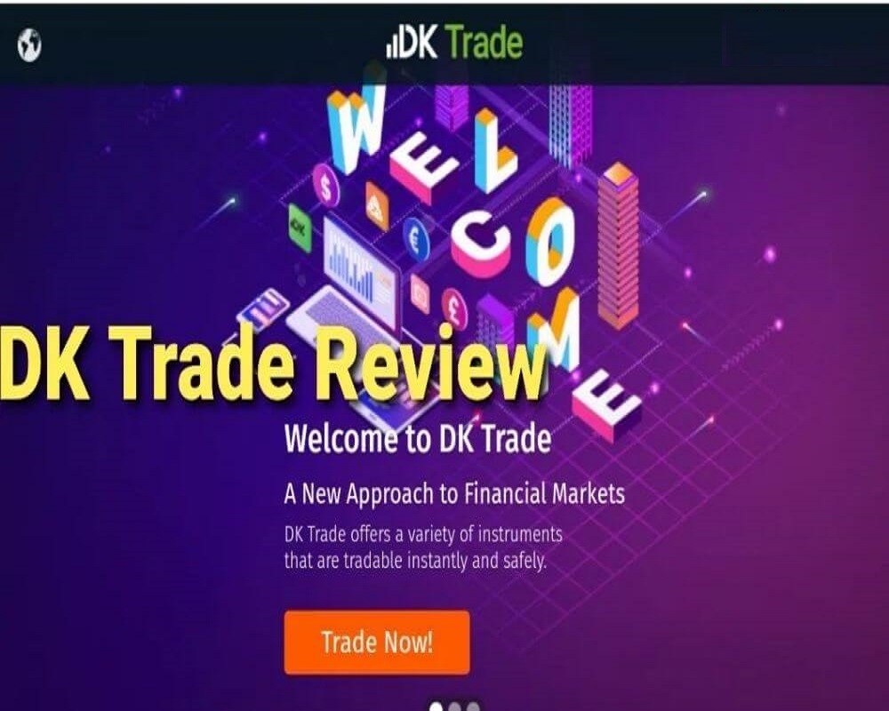 Giao diện website sàn giao dịch DK Trader khá trực quan, thân thiện